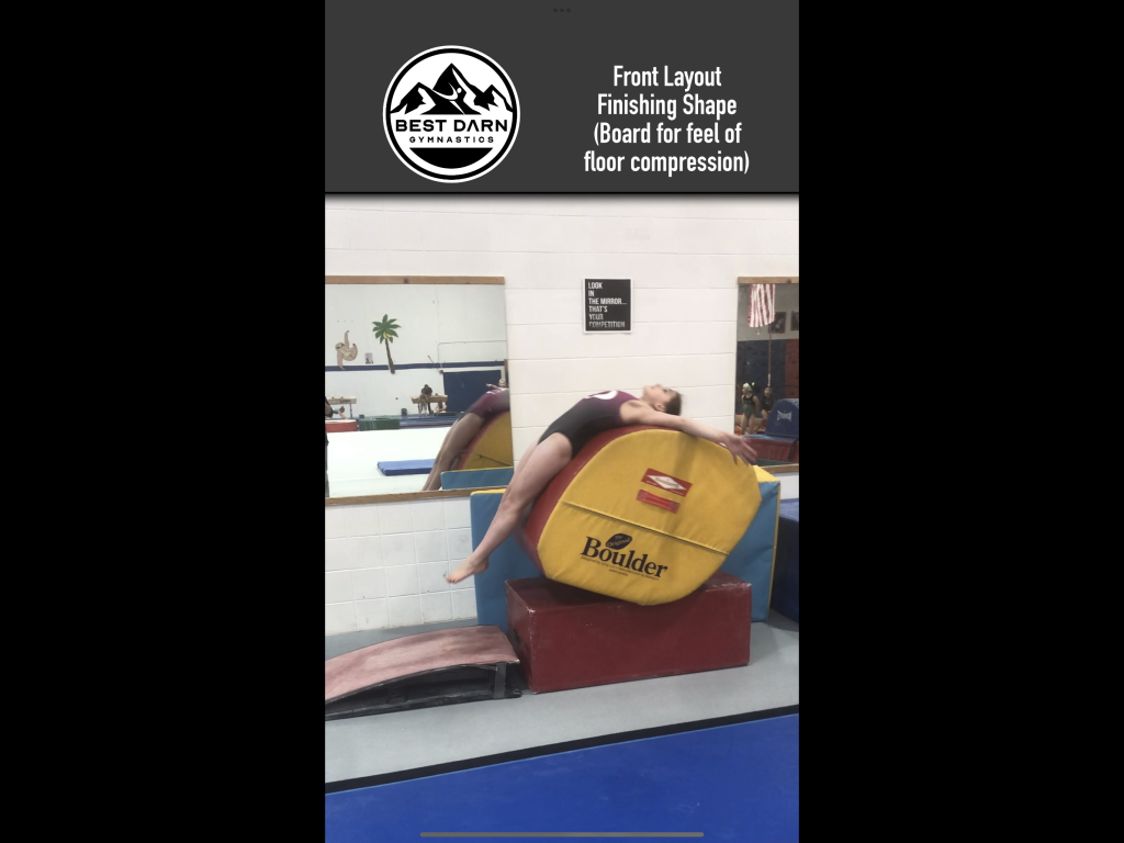 Front Layout/ Front Handspring Finish Position - Best Darn Gymnastics