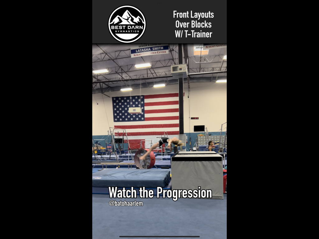 Front Layouts over/between Blocks - Best Darn Gymnastics