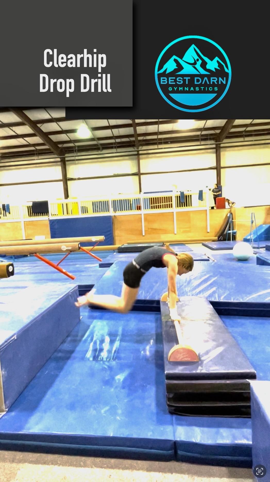 Clearhip Drop Drill from a Block - Best Darn Gymnastics