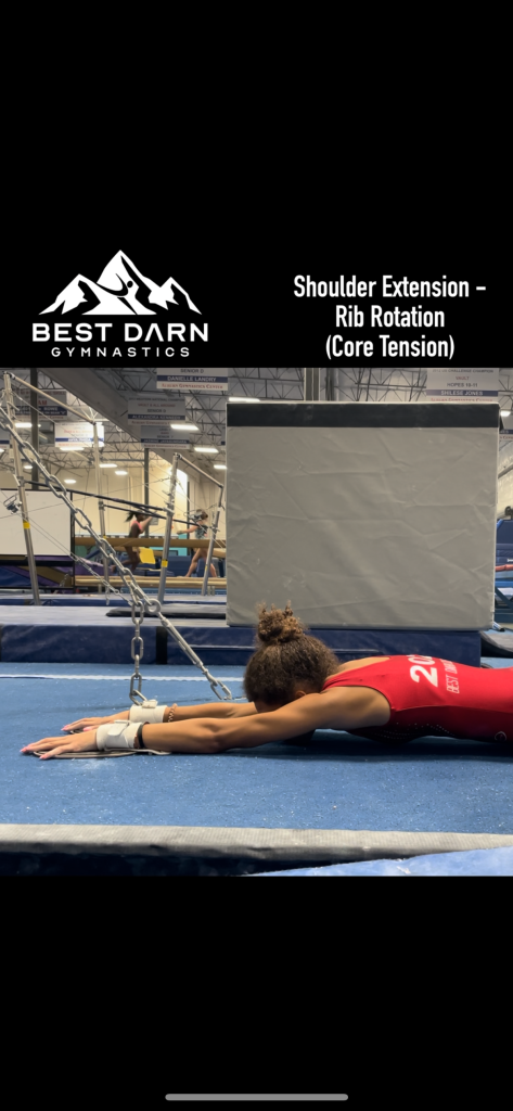 Shoulder Extension - Rib Rotation (Core Tension) - Best Darn Gymnastics